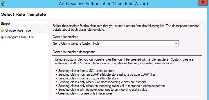 Customizing ADFS Claims Rules for Office 365