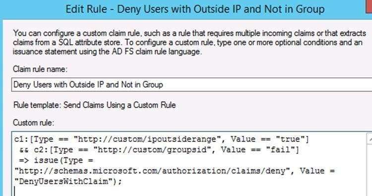 Customizing ADFS Claims Rules for Office 365