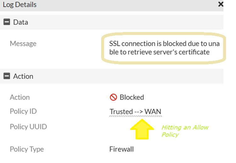 FortiGate SSL Inspection Tip: Fixing Self-Signed Certificate Blocks